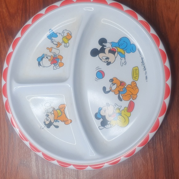 Disney | Dining | Vintage Disney Mickey Mouse Toddler Plate 984 | Poshmark